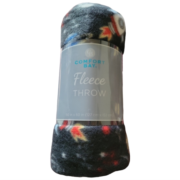 Comfort Bay | Bedding | Nwt Comfort Bay Rocket Outer Space Soft Plush ...